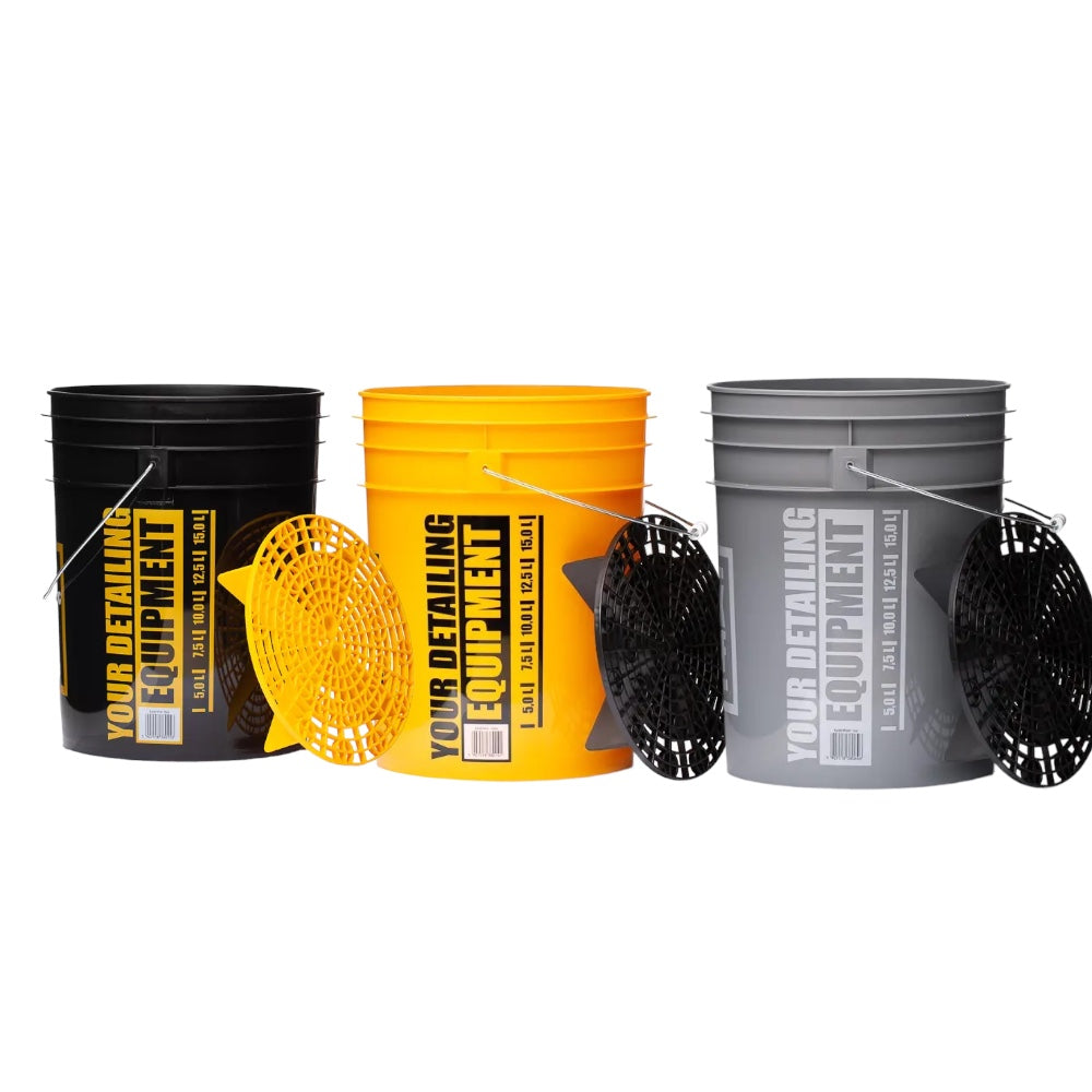 Work Stuff Detailing Bucket Set - Wash - Rinse - Wheels + Separators ...